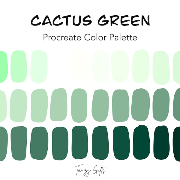 Green Color Palette - Etsy
