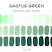 Procreate and Hex Codes Color Palette - Cactus Green Gradient (30 ...