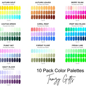 Procreate and Hex Code Color Palette - Ultimate 10 Pack Gradient ...