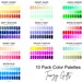 Procreate and Hex Code Color Palette - Ultimate 10 Pack Gradient ...