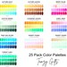 Procreate and Hex Code Color Palette Ultimate 10 Pack Gradient Palettes ...