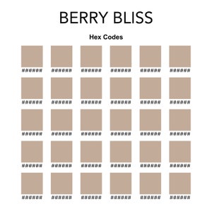 Procreate Color Palette and Hex Code Color Palette Berry Bliss Gradient ...
