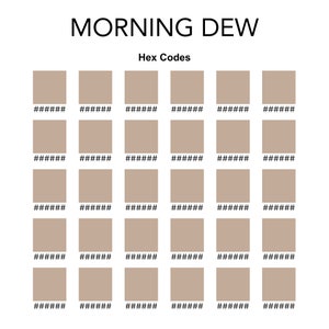 Procreate and Hex Code Color Palette - Morning Dew Gradient (30 Colors ...