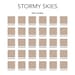 Procreate and Hex Code Color Palette - Stormy Skies Gradient (30 Colors ...