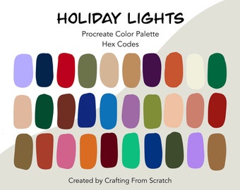 Procreate Color Palette and Hex Code Color Palette Rainbow Bright - Etsy