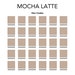 Paleta de colores Procreate y Hex Code Degradado Mocha Latte 30 colores / Herramientas Procreate ...