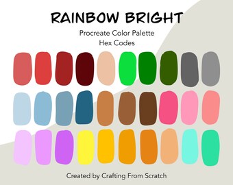 Procreate Color Palette and Hex Code Color Palette Holiday - Etsy