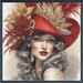 Full Coverage Counted Cross Stitch Pattern Glamourous Fashion Hat ...