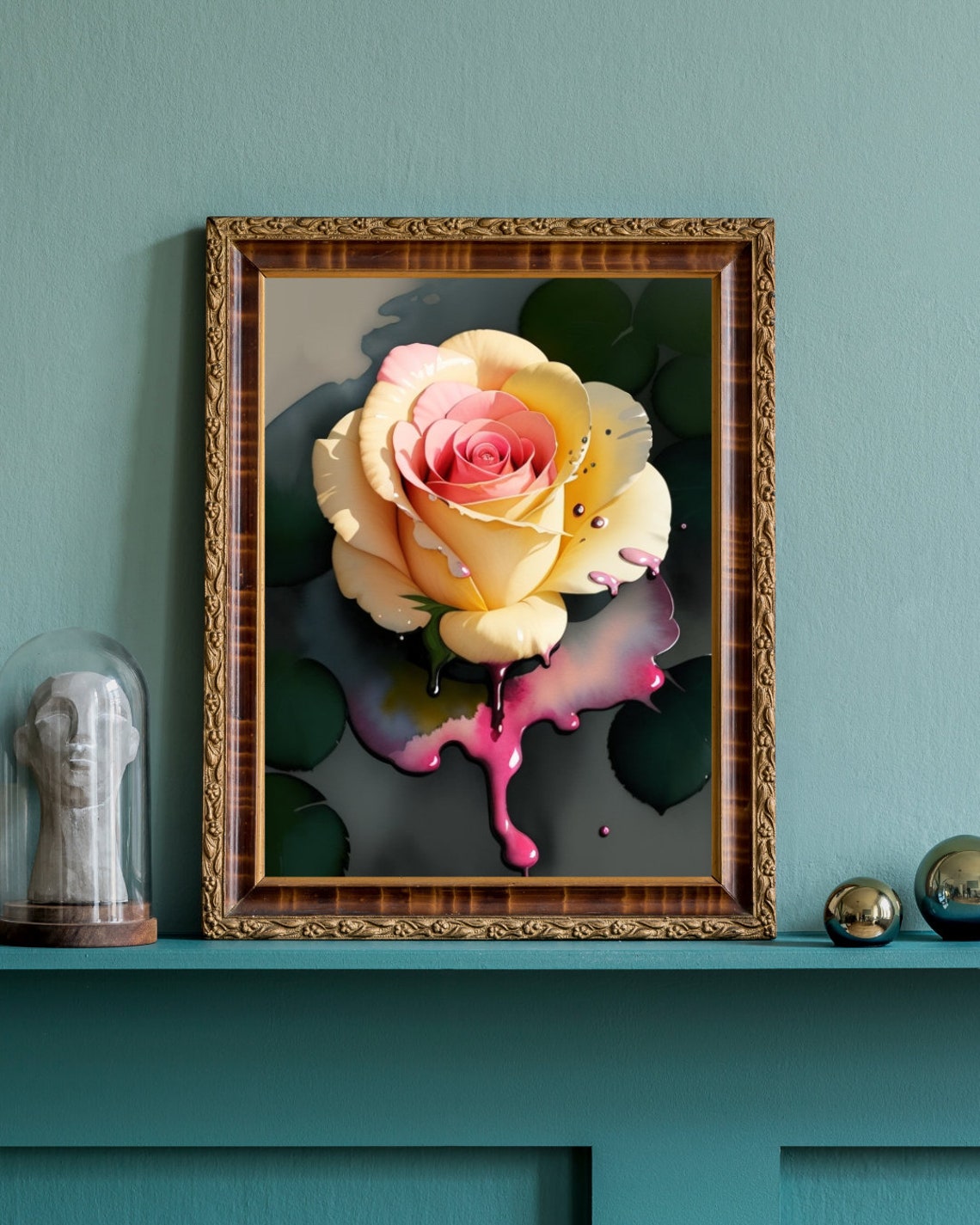 Large Full Coverage Cross Stitch Pattern Blooming Yellow Rose /instant ...