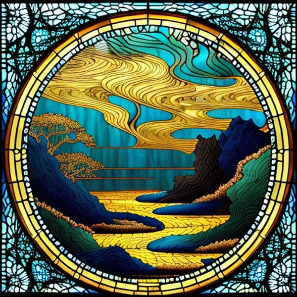 Stained Glass Cross Stitch Pattern - Etsy