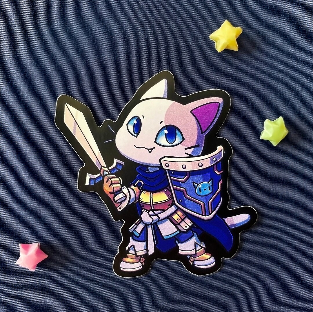 Dnd Class: Paladin Cat Vinyl Sticker//dungeons & Dragons - Etsy