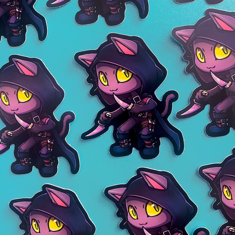 Dnd Class: Rogue Cat Sticker// Dungeons & Dragons - Etsy