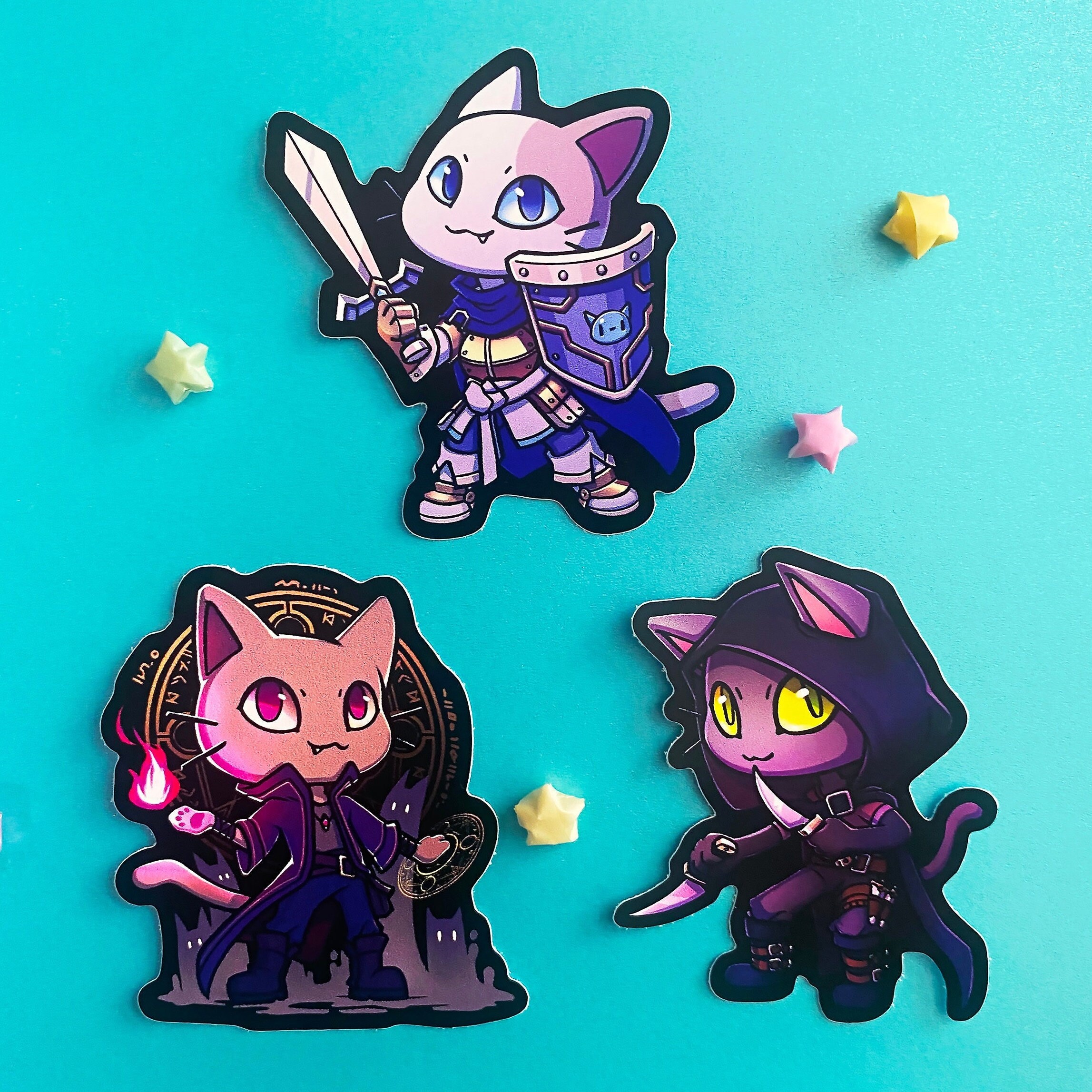 Dnd Classes as Cats: Paladin Warlock Rogue Vinyl Sticker - Etsy