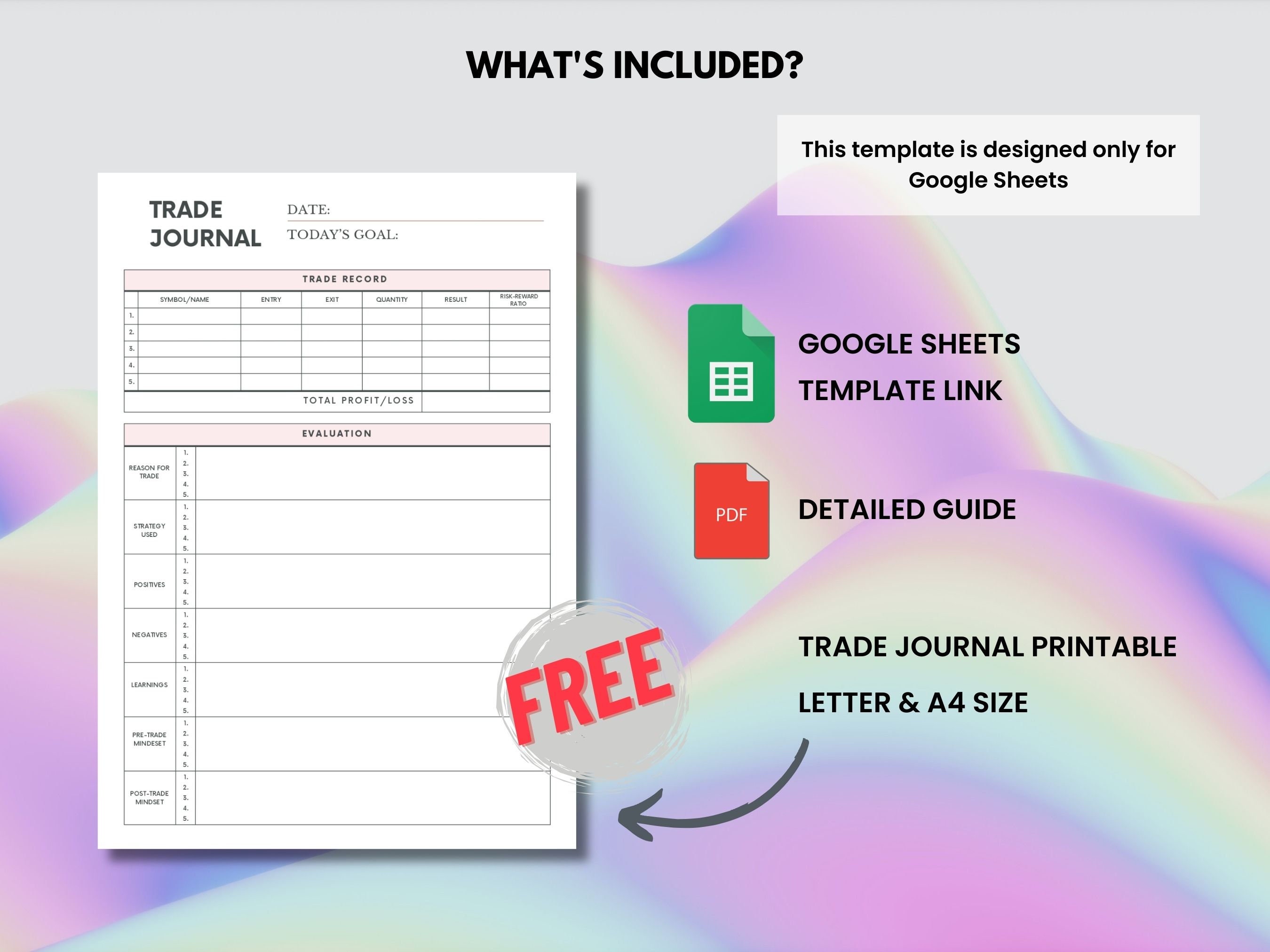 Crypto Trading Journal: Investment Tracker Google Sheets (digital ...
