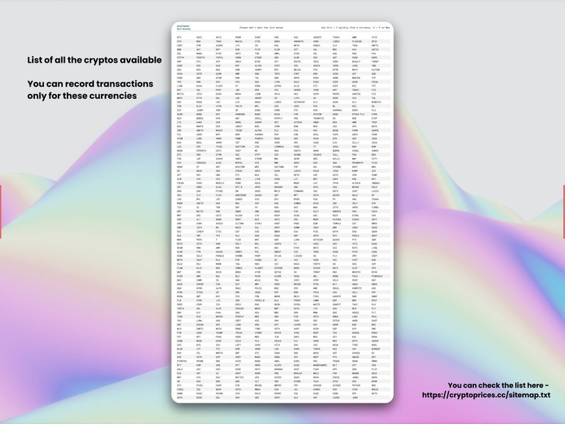 Crypto Trading Journal: Investment Tracker Google Sheets (digital ...