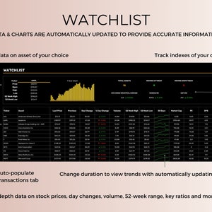 Easy Stocks Tracker Stock Trading Journal Spreadsheet Google Sheets ...
