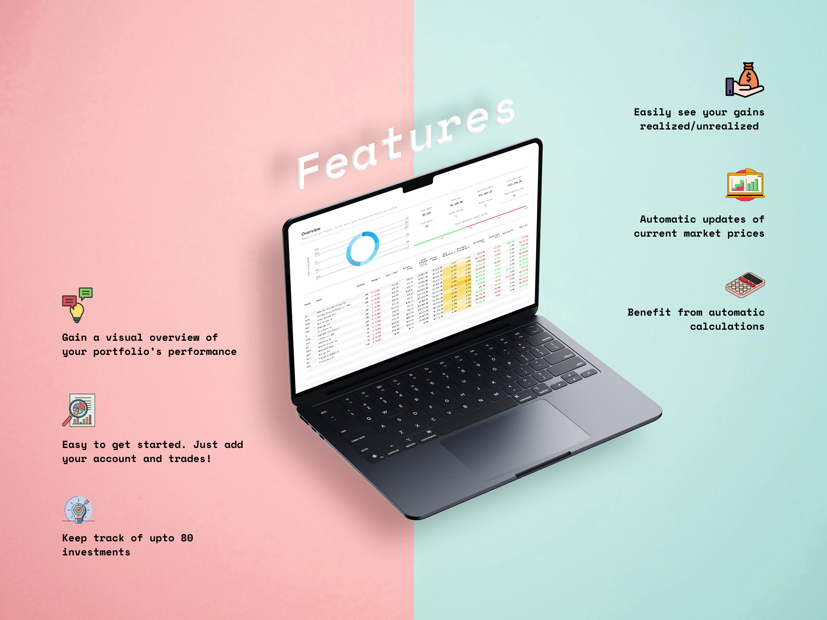 Easy Stocks Tracker, Stock Trading Journal, Google Sheets, Trading ...