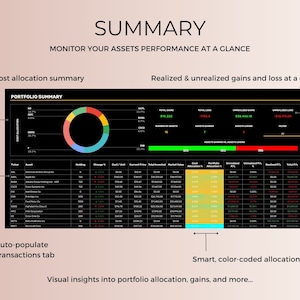 Easy Stocks Tracker Stock Trading Journal Spreadsheet Google Sheets ...