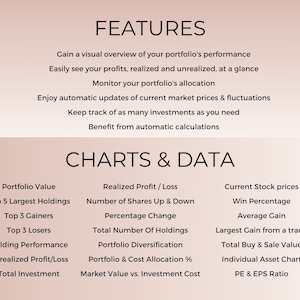 Easy Stocks Tracker Stock Trading Journal Spreadsheet Google Sheets ...