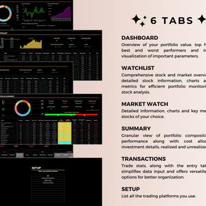 Easy Stocks Tracker Stock Trading Journal Spreadsheet Google Sheets ...