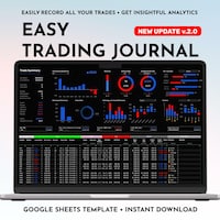 Forex Trading Journal Excel Template: 2026 Crypto, CFD, Stock Market ...