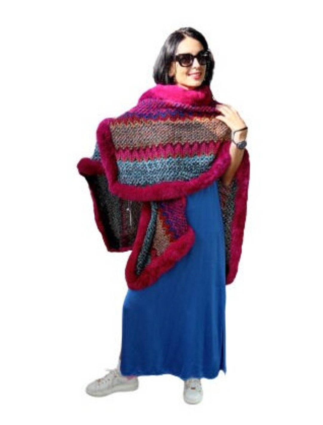 Ethnic Cape With Very Soft and Warm Fur - Etsy