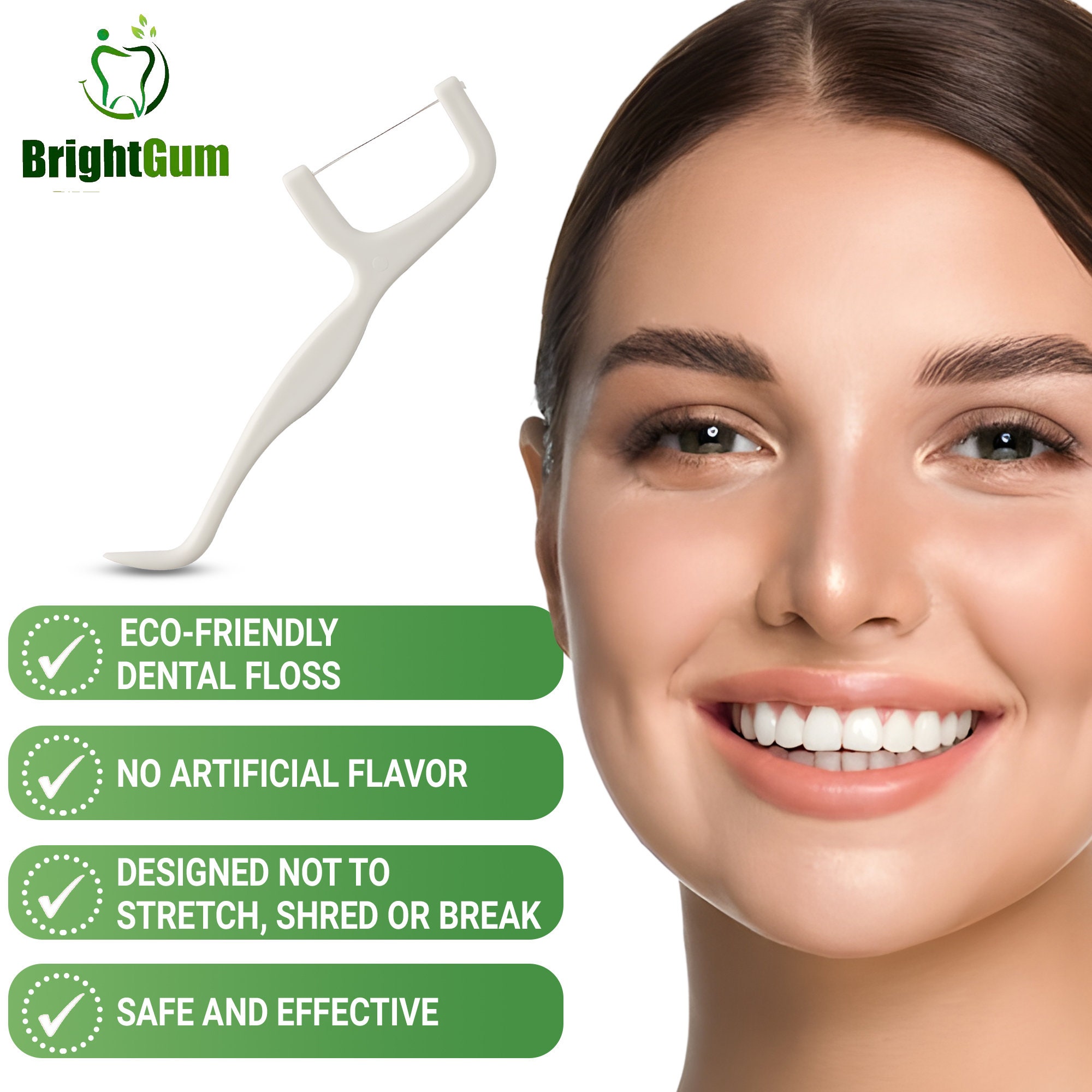 Biodegradable Dental Floss Picks Unwaxed Dental Floss Sustainable and ...