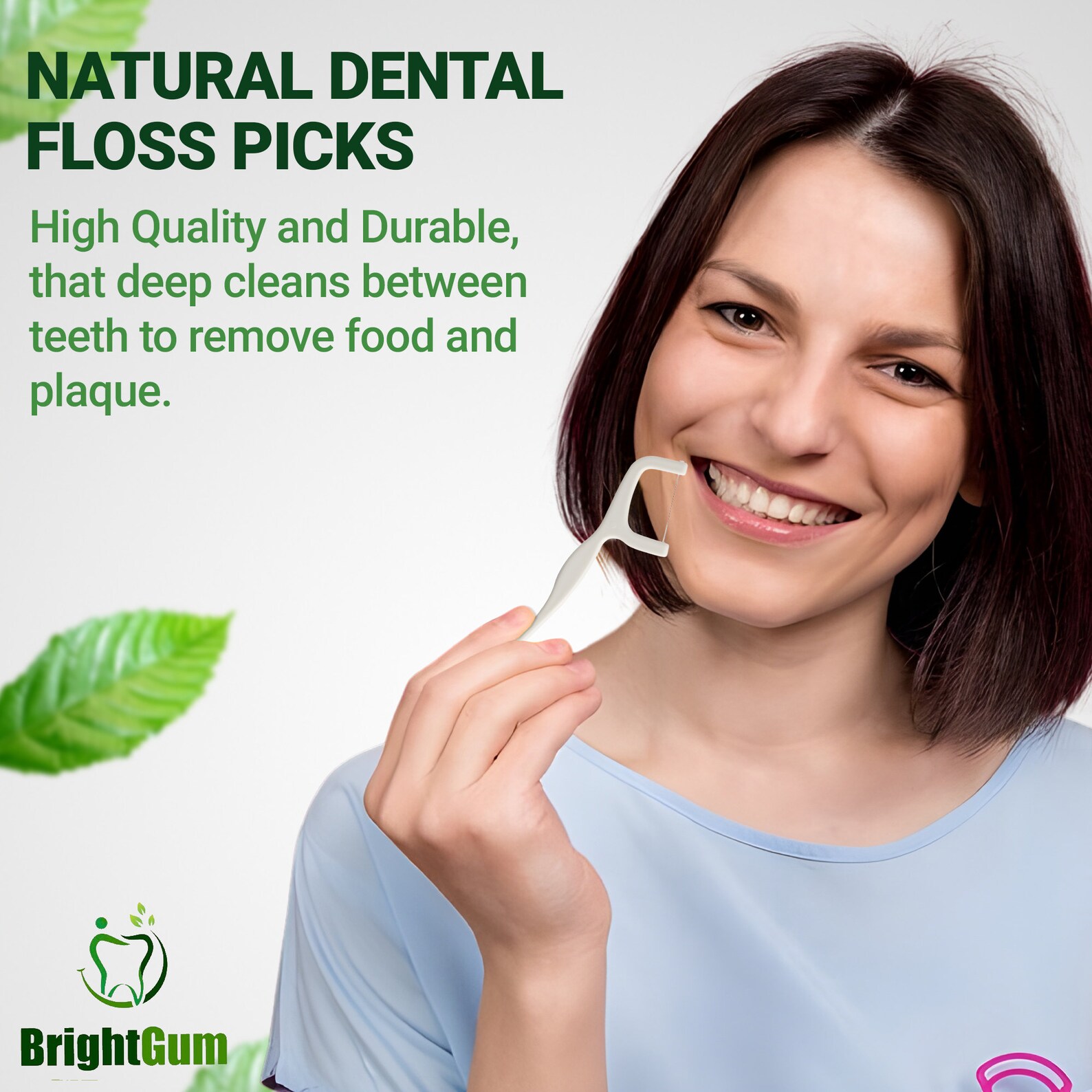 Biodegradable Dental Floss Picks Unwaxed Dental Floss Sustainable and ...