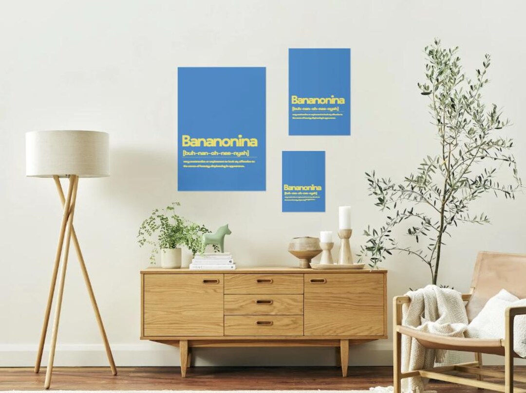 Minions Inspired Poster - Bananonina Dictionary Definition - Fun Wall ...