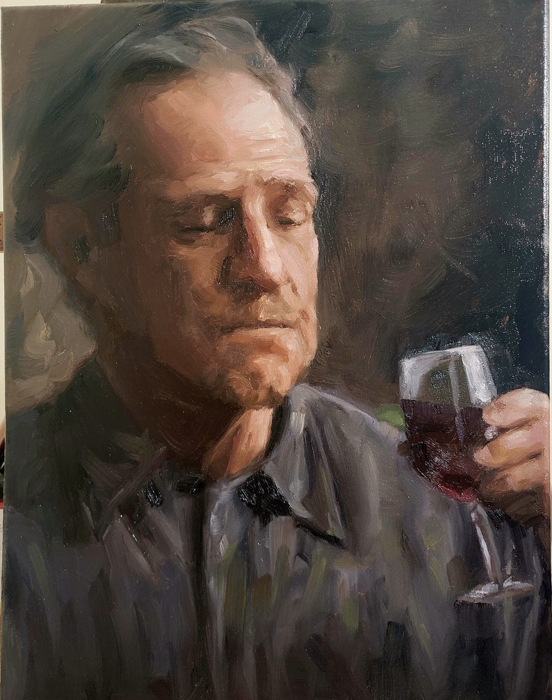 Original Oil Painting of Marlon Brando From the Godfather, Painting ...