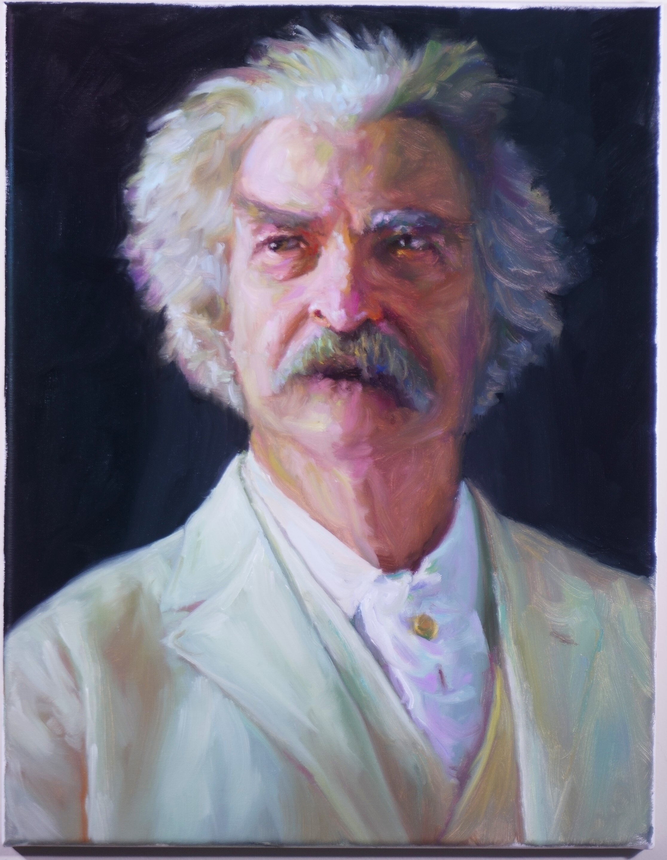 Original Oil Painting of a Portrait of Mark Twain, 14in X 18in on ...