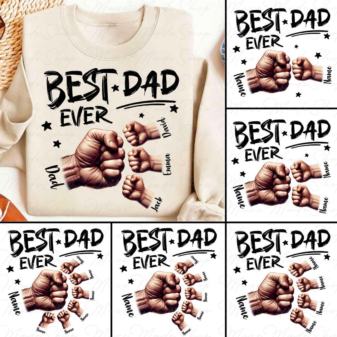 Custom Best Dad Fist Bump Png, Dad Fist Bump Png, Dad Png, Father's Day ...