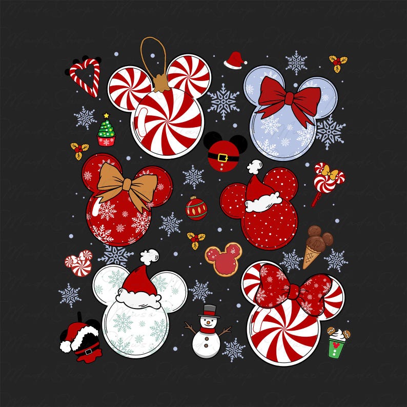 Christmas Mouse Png, Christmas Cartoon Png, Magical Mouse Christmas Png ...