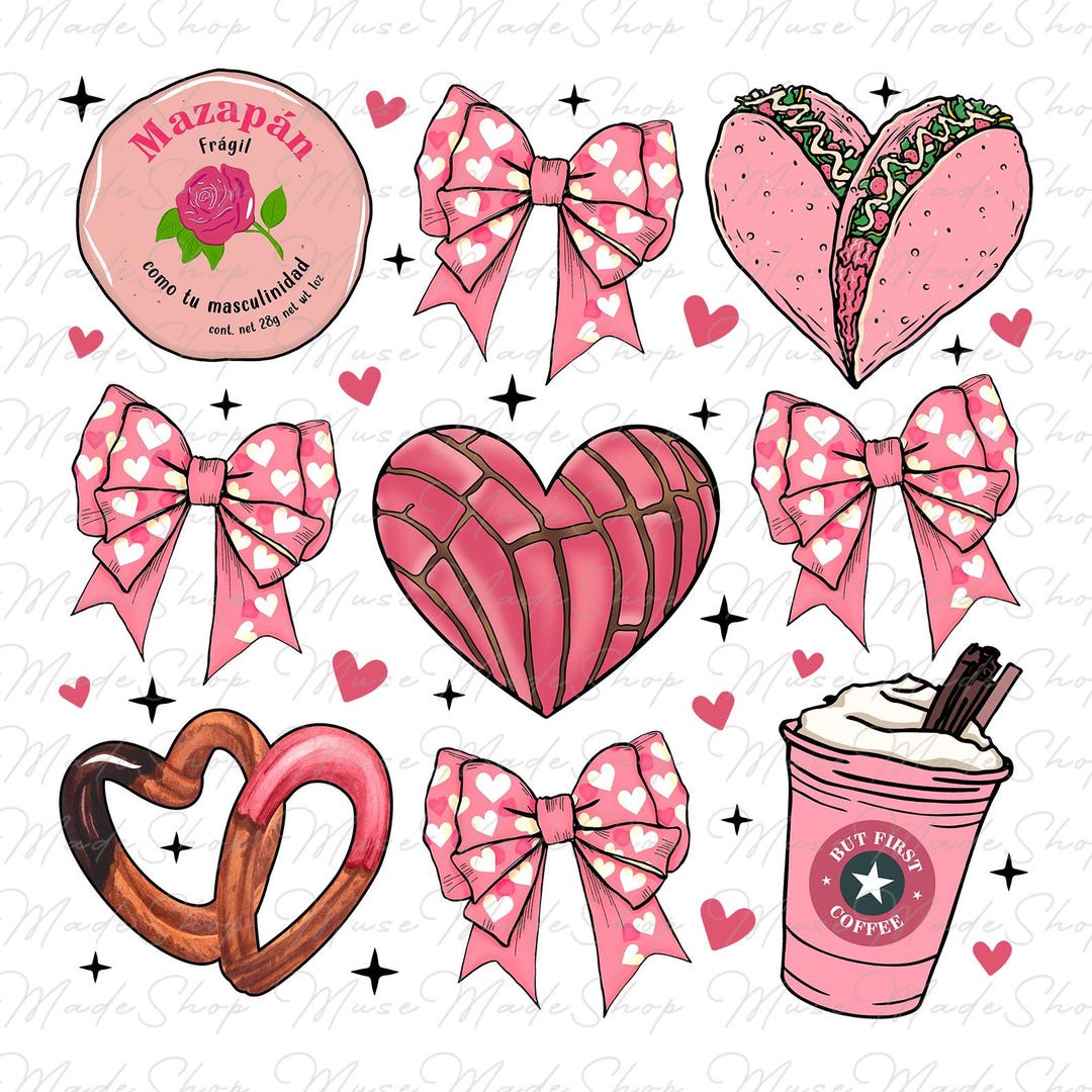 Valentine Concha Pan Dulce Png, Concha Valentine's Day Shirt Png, Candy ...