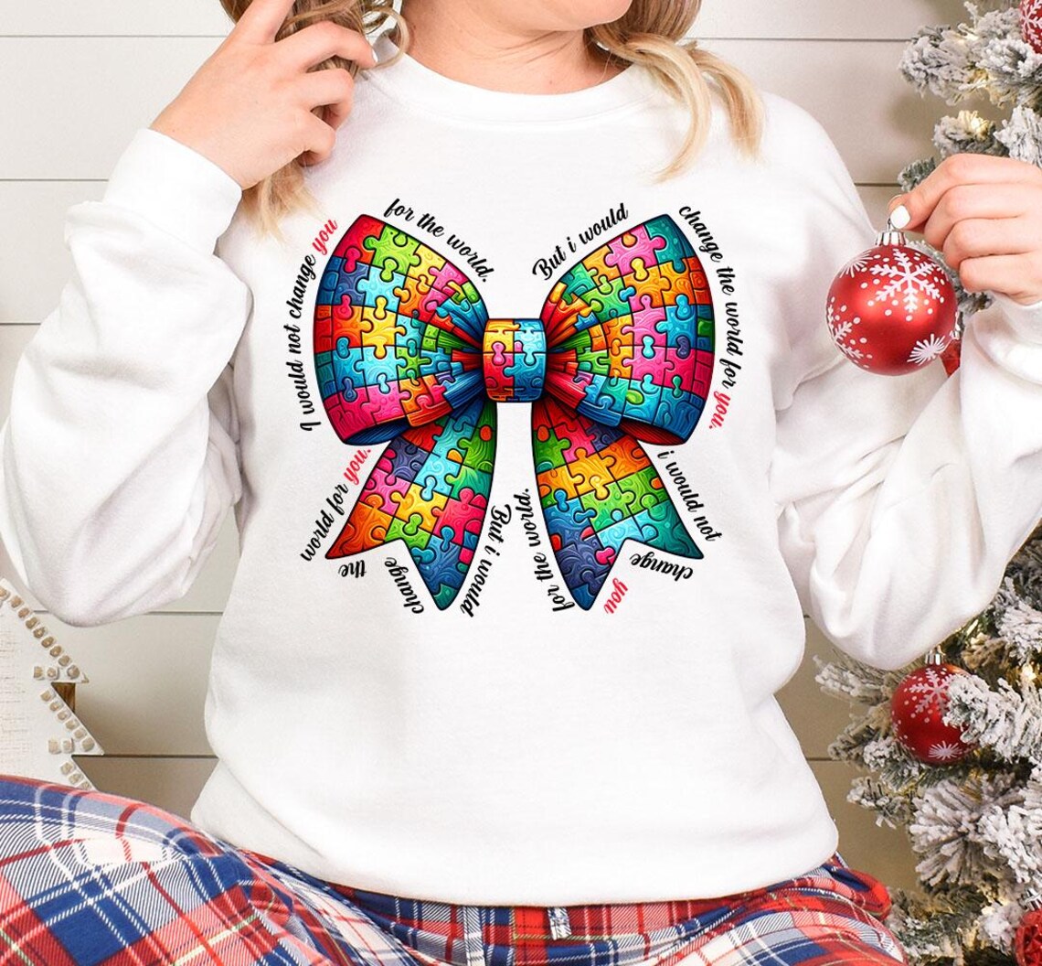 Autism Bow Png, Autism Coquette Bow Png, Autism Awareness Png, Autism ...