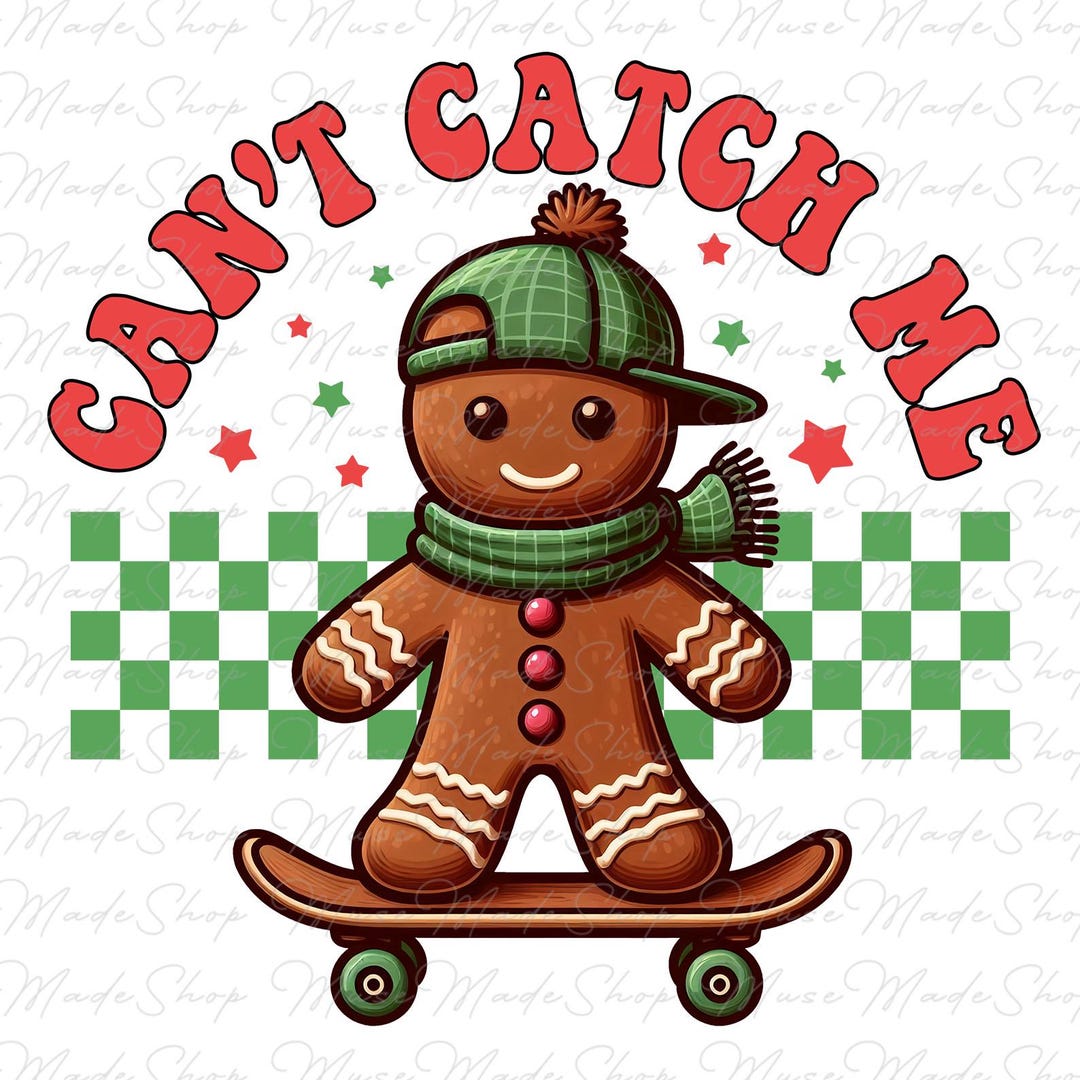 Can't Catch Me Gingerbread Man Png, Christmas Gingerbread Png, Funny ...