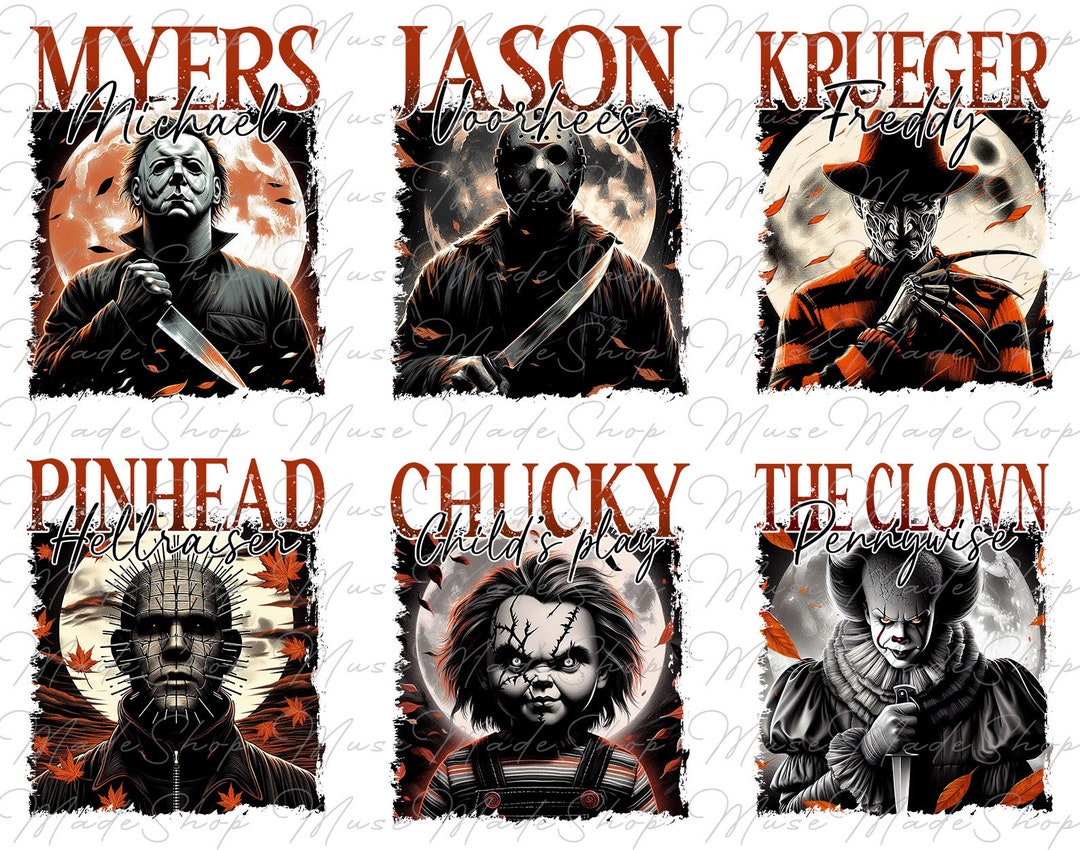 Halloween Horror Characters Png, Horror Halloween Png, Horror Killers Png, Halloween Png, Retro ...