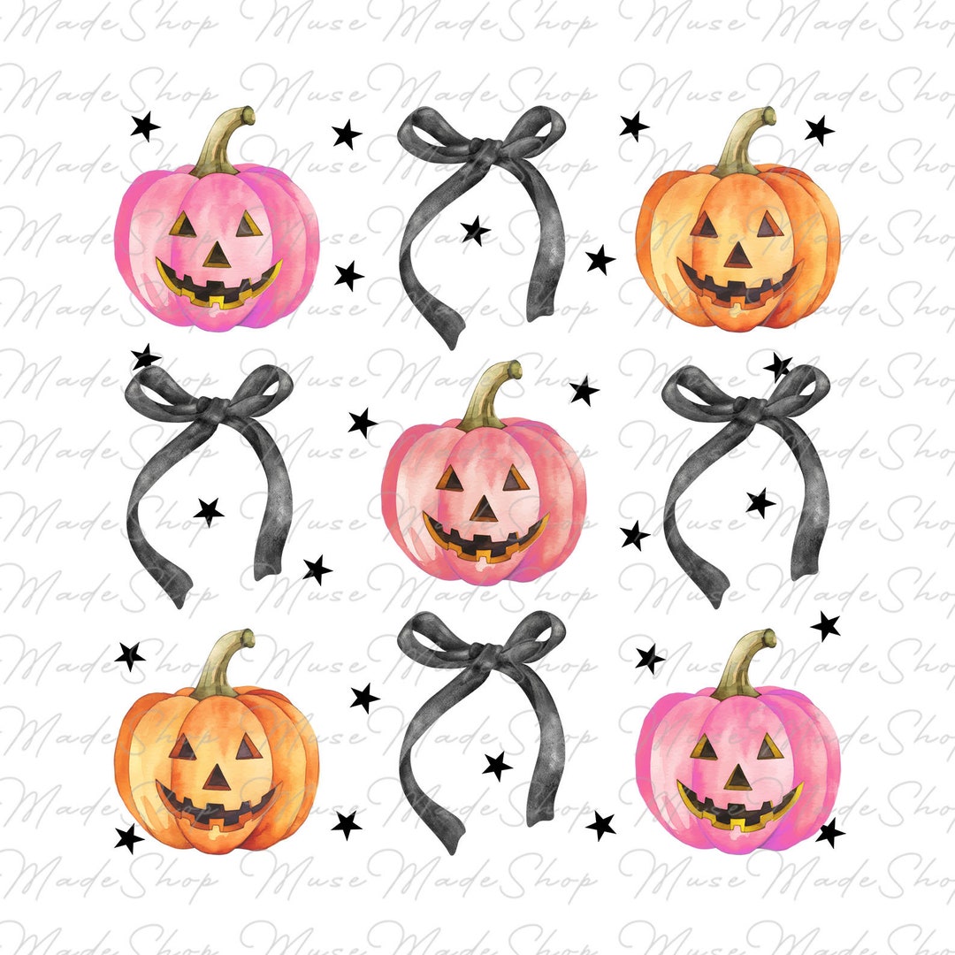 Halloween Coquette Bow Png, Horror Halloween Png, Pumpkin Coquette Bow ...