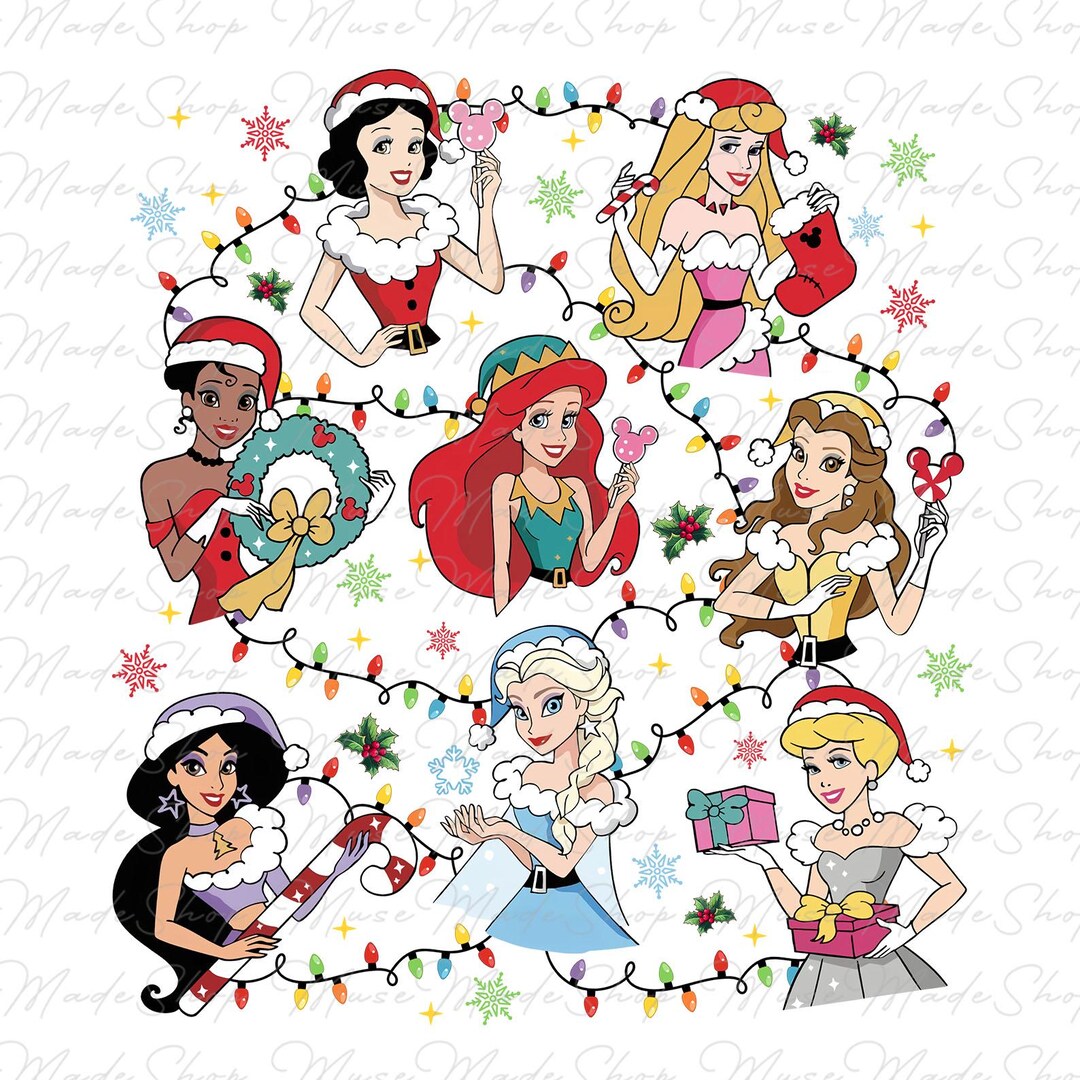 Christmas Princess Character Png, Cute Princess Png, Princess Christmas ...