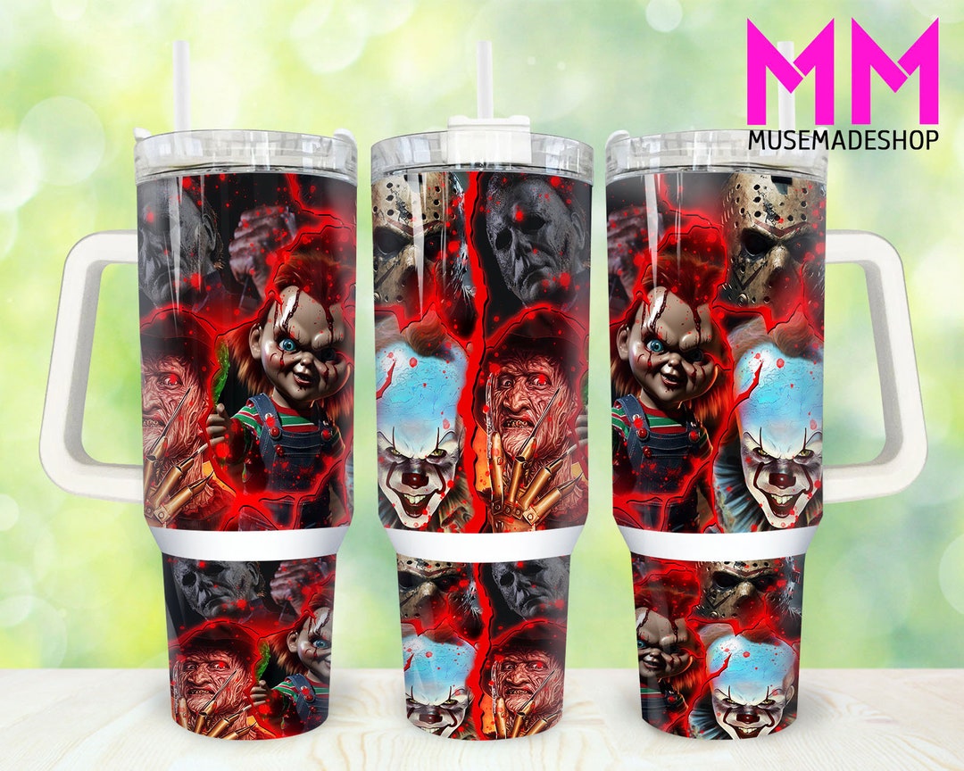 Horror Movies 40oz Tumbler Png, Halloween Tumbler 40oz Png, Halloween ...