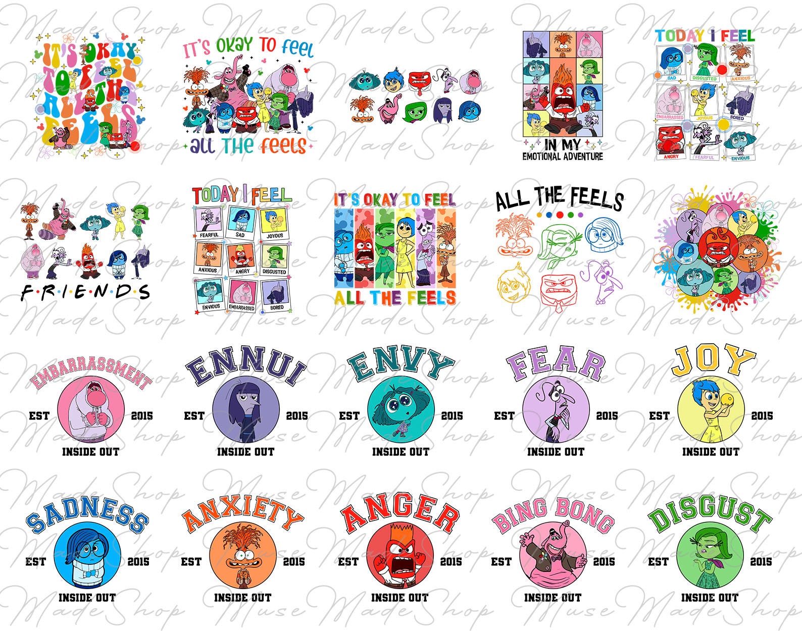 Pack 20 Cartoon Emotions Png, Não há problema em sentir todas as ...