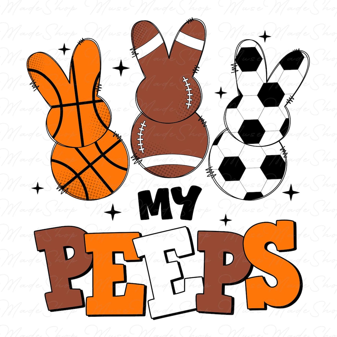 Sports Ball Easter Peep Png, Bunny Peep Soccer Png, Bunny Baseball ...