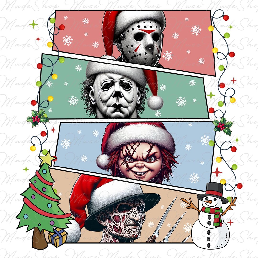 Merry Creepmas Png, Christmas Movie Characters Png, Friends Christmas ...