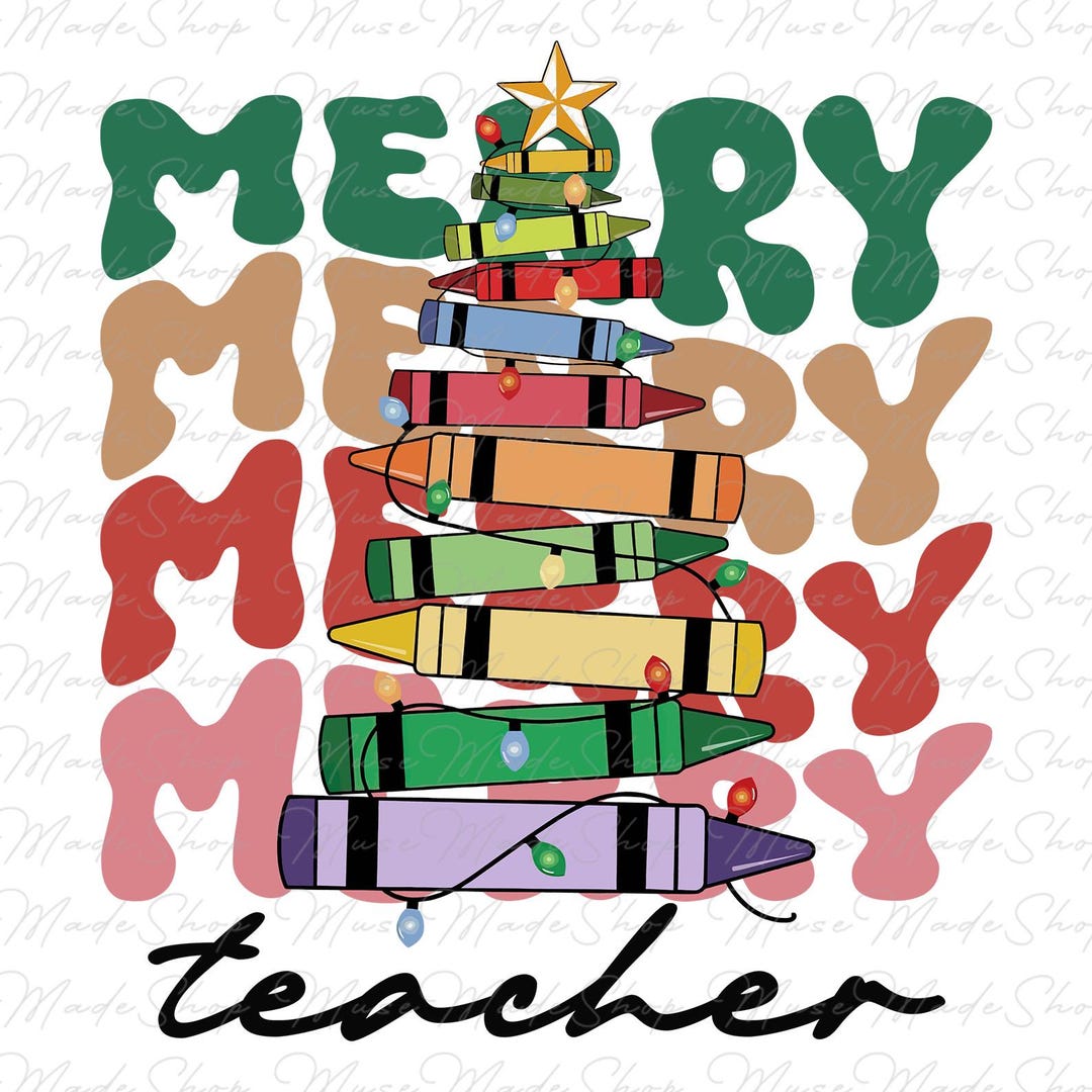 Christmas Pencil Tree Png, Merry Teacher Png, Merry Christmas Png ...