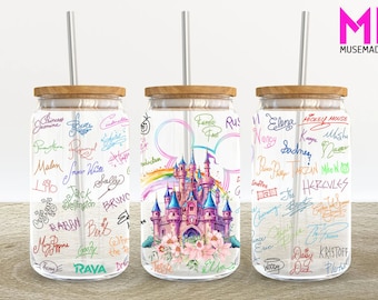 Cartoon Character 16oz Glass Can Wrap, Cartoon 16 Oz Glass Can Png ...