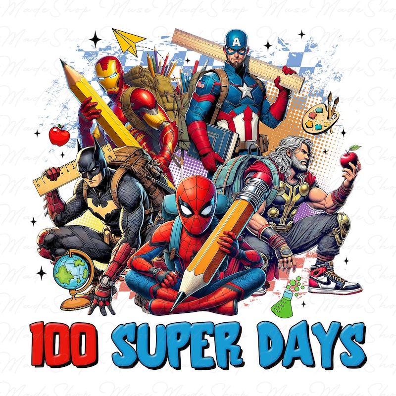Superhero 100 Days - Etsy