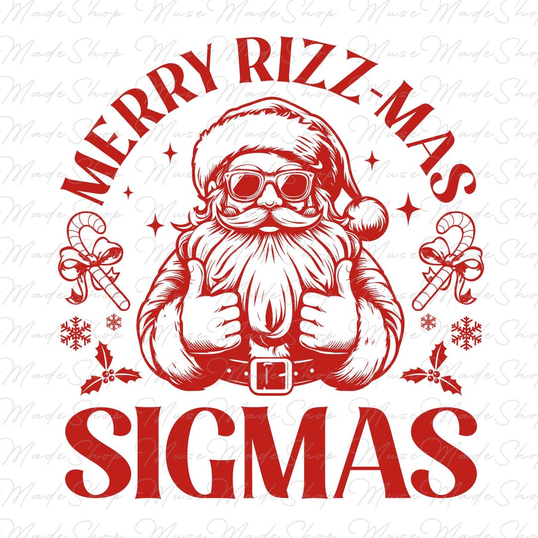 Skibidi Rizzmas Christmas Png, Funny Santa Christmas Design, Santa Bruh ...