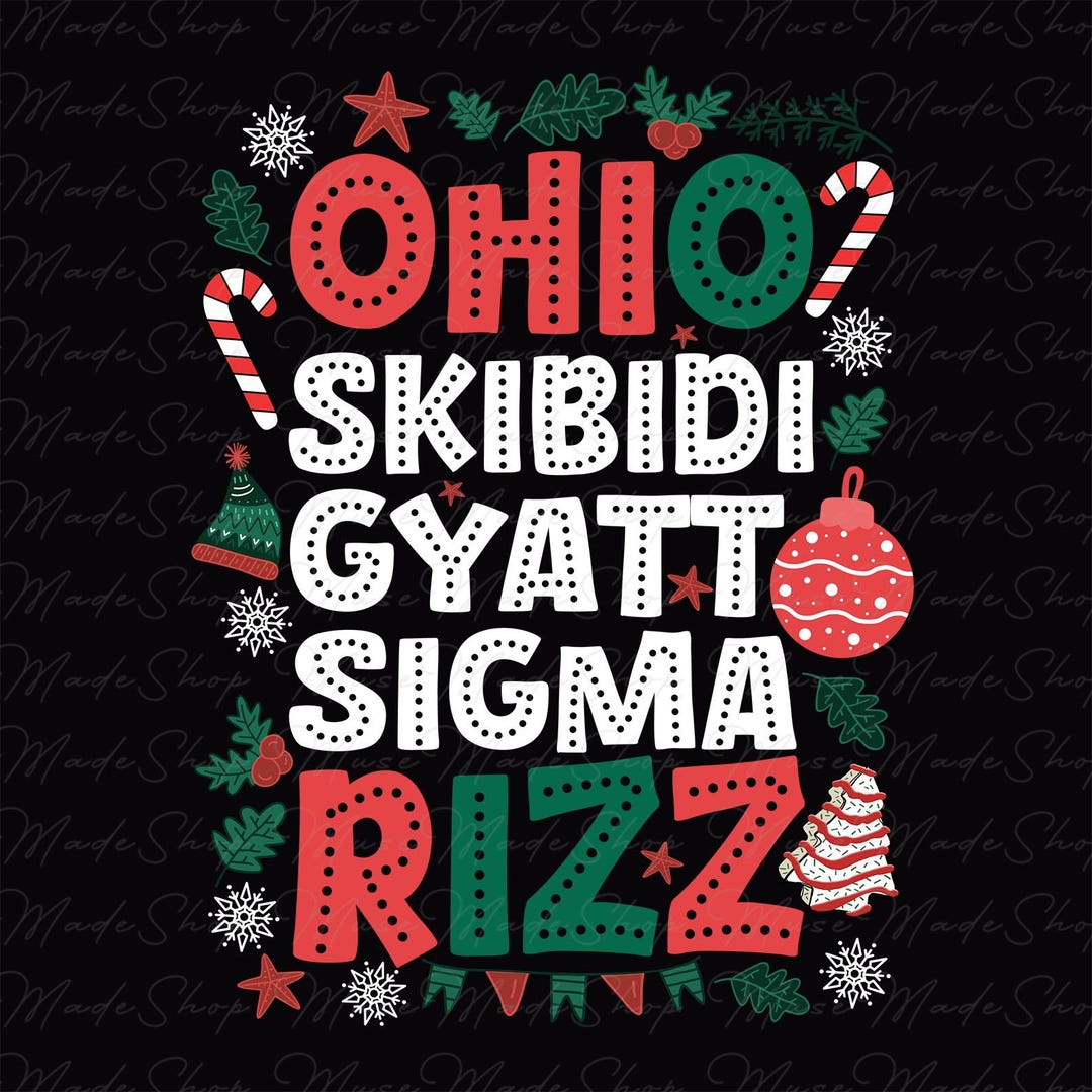 Skibidi Rizzmas Christmas Png, Funny Santa Christmas Design, Santa Bruh ...