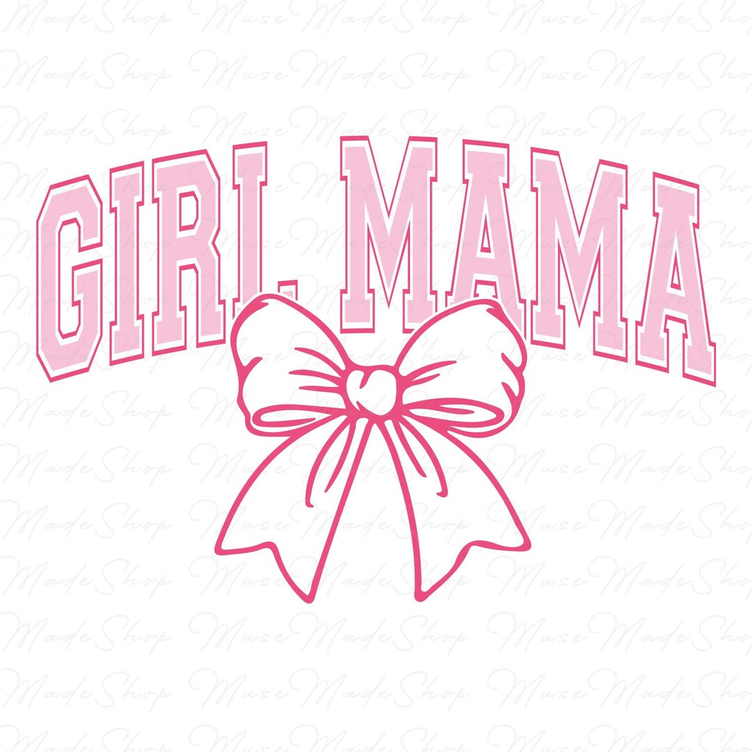 Pink Girl Mama Png, Preppy Mama Png, Girl Mama Coquette Bow Png, Pink ...