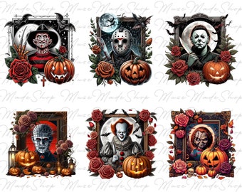 Halloween Horror Characters Png, Horror Halloween Png, Horror Killers Png, Halloween Png, Retro ...
